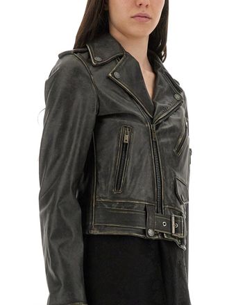 Golden Goose Leather Stud Jacket - Black