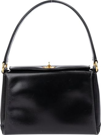 Gucci Crossbody Bags - Gucci Black Leather Turnlock Handbag - Gr. unisize - in Schwarz - f&uuml;r Damen