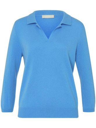Peter Hahn Polo-Pullover 3/4-Arm Peter Hahn blau