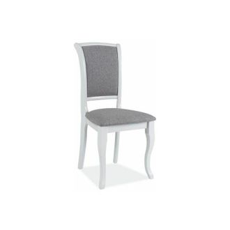 AC-D&eacute;co Chaise de salon - L 45 x P 42 x H 96 cm - Gris et blanc - Livraison gratuite