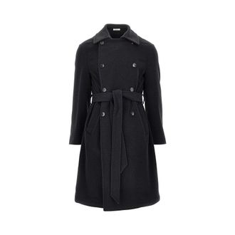 Breras Milano Wool cloth coat with belt Man 48