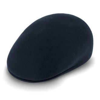Fiebig Clifton Flatcap | Schiebermütze aus 100% Schurwolle | Unisex Schirmmütze Made in Italy (60-XL, blau)