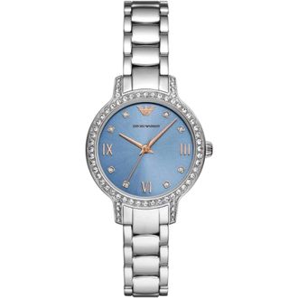 Emporio Armani Edelstahl Damenuhr- Graue Farbe - - Accessories - Damen - Grau - ONE SIZE