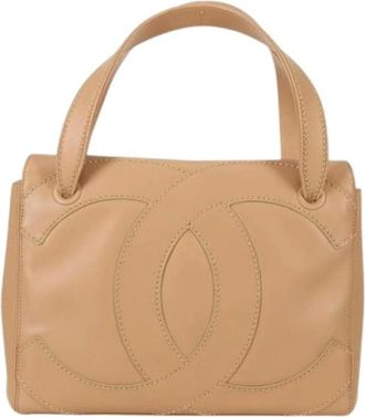 Chanel Sac &agrave; main vintage en cuir Pre-owned - Femme - Pre-owned - Beige - Taille: ONE Size