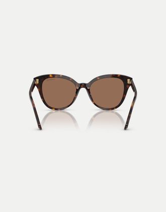 Swarovski Lunettes de soleil papillon avec verres marron - Havane foncé
