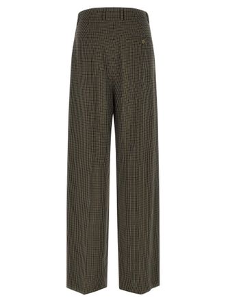 Balenciaga Plaid Lyocell Trousers - Olive