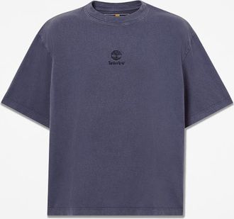 Timberland All Gender Sunwashed T-Shirt mit aufgesticktem Logo in Dunkelblau, Blau, Gr&ouml;&szlig;e