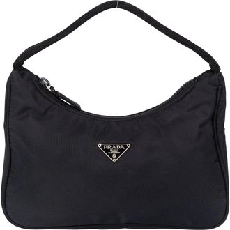 Prada Crossbody Bags - Prada Black Nylon Triangle Vintage Re-Edition Hand - Gr. unisize - in Schwarz - f&uuml;r Damen