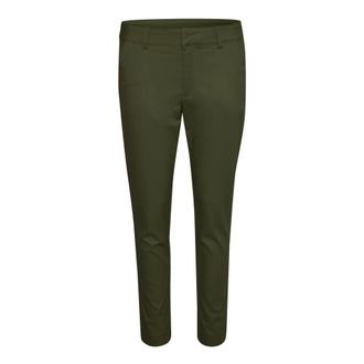 Kaffe Schmale Chino Hose Waldnacht - - Trousers - Damen - Gr&uuml;n - S