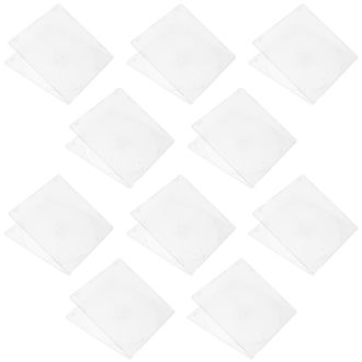 NUOBESTY 12 St&uuml;ck D&uuml;nne CD H&uuml;llen Transparent mit Schutzfolie Tragbare DVD Aufbewahrungsbox f&uuml;r Heimkino Wei&szlig;e Aufbewahrungsbox