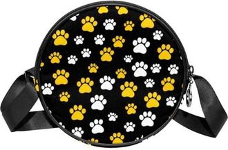 Generic Petit sac &agrave; bandouli&egrave;re circulaire pour femme, petit sac &agrave; bandouli&egrave;re avec fermeture &eacute;clair et bretelles r&eacute;glables style d&eacute;contract&eacute; pour femmes et f