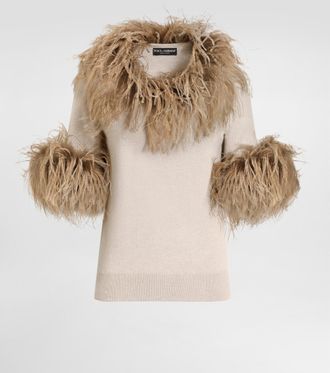 Dolce & Gabbana Cashmere Pullover - Frau Strickwaren Beige 36