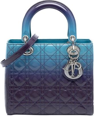 Dior Hobo Bags - Medium Ombre Patent Cannage Lady Dior - Gr. unisize - in Orange - f&uuml;r Damen