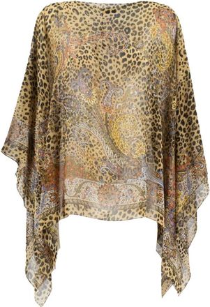 Etro Femme, Blouses et Chemises, Multicolore, Taille: ONE Size Haut Poncho en Soie