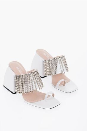 Nodaleto Jewels Embellished Leather BULLA PPRESTON Sabot 9,5cm Gr&ouml;&szlig;e 37,5