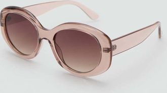 Mango Lunettes de soleil monture carr&eacute;e p&ecirc;che - Femme - Taille unique - MANGO