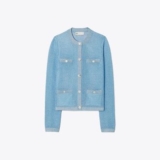 Tory Burch Damen Kendra Mesh-Cardigan