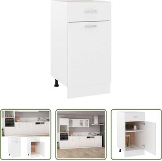 vidaXL vidaXL Meuble cuisine compact - Armoire &agrave; tiroirs Lyon Blanc 40 x 46 x 81,5 cm Bois ding&eacute;nierie