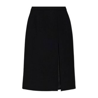 Dolce & Gabbana Wollrock mit Schlitz - - Skirts - Damen - Schwarzk - S