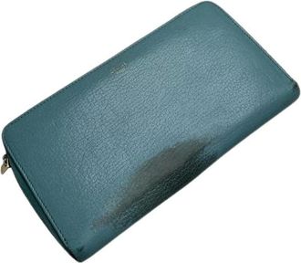 Celine Portefeuille en cuir Pre-owned - Femme - Pre-owned - Bleu - Taille: ONE Size