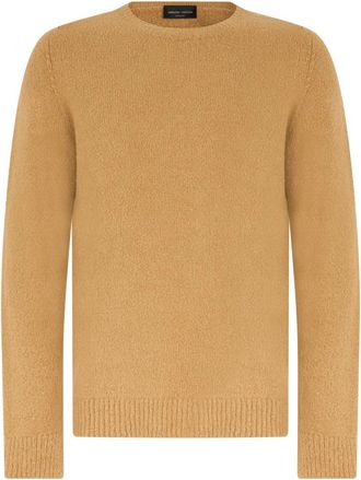 Roberto Collina Homme, Pulls, Brun, Taille: L Pull ras du cou en bouclette