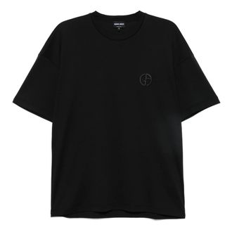Giorgio Armani Schwarzes T-Shirt f&uuml;r M&auml;nner - - Tops - Herren - Schwarzk - XL