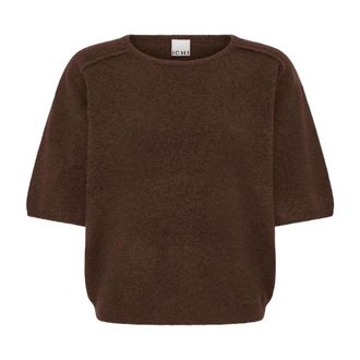 Ichi Rundhals-Strickware - - Knitwear - Damen - Braun - M
