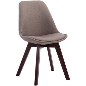 Clp Esszimmerstuhl Borneo Stoff taupe walnuss