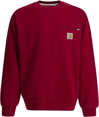 Carhartt Work in Progress Homme, Sweatshirts et sweats &agrave; capuche, Rouge, Taille: XL Detroit Crewneck SweaT-shirt