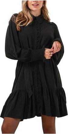 Y.A.S Yastilera LS Hemdblusenkleid - - Dresses - Damen - Schwarzk - S