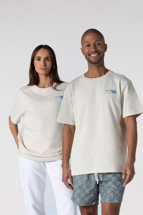 Jott T-shirt col rond mixte imprim&eacute; Naturel Kood - Taille XL