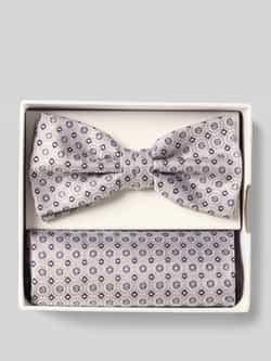 Prince Bowtie Fliege und Einstecktuch im Set aus reiner Seide
