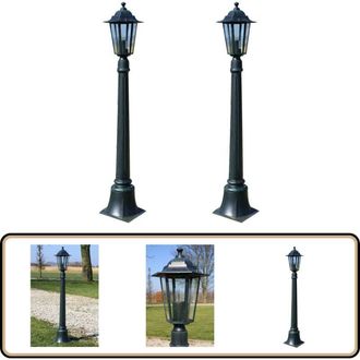 vidaXL Preston Gartenleuchten 2 Stk. 105 cm - Gartenleuchten - led Gartenleuchte - Outdoor Beleuchtung - Au&szlig;enleuchten - Gartenlicht