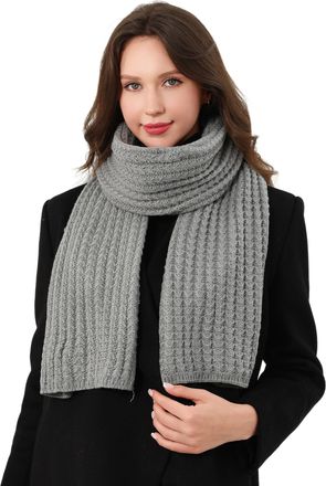 DonDon Schal Damen Winter Winterschal Strickschal - Grau