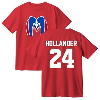 Generic Heated Rivalry Merch Shane Hollander T-shirt en coton pour homme et femme &agrave; manches courtes col rond d&eacute;contract&eacute; tendance, Rouge, XXL