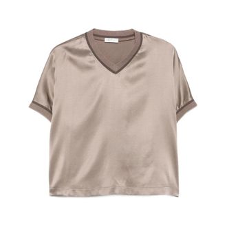 PANICALE Panicale, Femme, Blouses et Chemises, Beige, Taille: 38 FR Pull &agrave; col en V