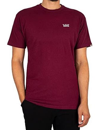 Vans Homme T-Shirt À Mini Inscriptions, Burgundy, XS