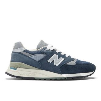 New Balance Unisex Made in USA 998 en Bleu/Gris, Cuir, Taille 37.5 Large