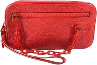 Louis Vuitton unisex, Pre-owned, Rouge, Taille: ONE Size Pochette en toile Pre-owned