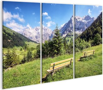 Islandburner Bild auf Leinwand Karwendelgebirge &Ouml;sterreich Alpen Bilder Wandbilder Poster