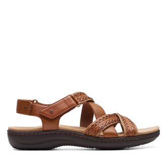Clarks Laurieann Rena Flache Sandale f&uuml;r Damen, Tan Combi, 7 Wide