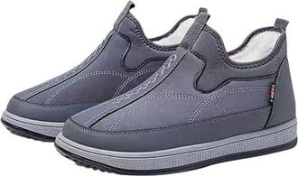 Generic Baskets dhiver Homme Plates sans Lacets Chaussures de Sport Marche Doublure en Peluche Polaire Chaude Semelle Antid&eacute;rapante L&eacute;g&egrave;res Slip-on Chaussures