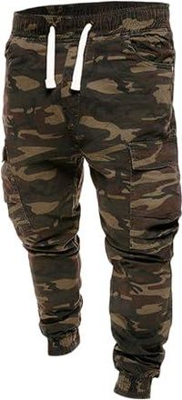 Generic Pantalon de jogging pour homme - Combinaison d&eacute;contract&eacute;e pour homme - Pantalon cargo - Coupe d&eacute;contract&eacute;e - Taille &eacute;lastique l&eacute;g&egrave;re - Pantalon &agrave; cord