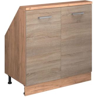 Vicco Dachschr&auml;genschrank Rion, Sonoma/Goldkraft Eiche, mit 2 T&uuml;ren, Vicco
