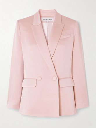 Veronica Beard Sevyn Dickey Doppelreihiger Blazer Aus Cr&ecirc;pe - Pink