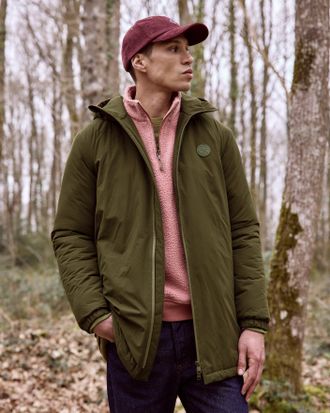 Faguo Parka imperm&eacute;able vert olive fonc&eacute;