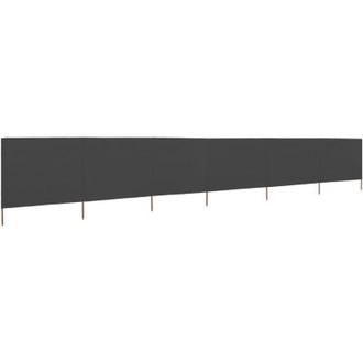vidaXL Paravent 6 panneaux Tissu 800 x 80 cm Gris