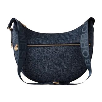 Borbonese Femme, Sacs, Bleu, Taille: ONE Size Luna Bag Middle