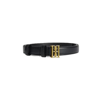 By Malene Birger Schwarzer Lederg&uuml;rtel mit Monogrammschnalle - - Accessories - Damen - Schwarzk - ONE SIZE