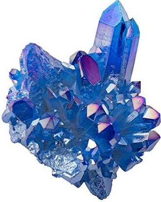 Artibetter 100G Natural Crystal Cluster Ornament, Handmade Blue Crystal Cluster Crafts Material (Random Shape)